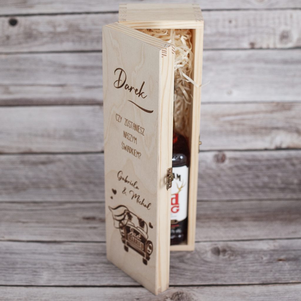 Personalised Wooden Wine / Alcohol Bottle Box – Will Do Studio